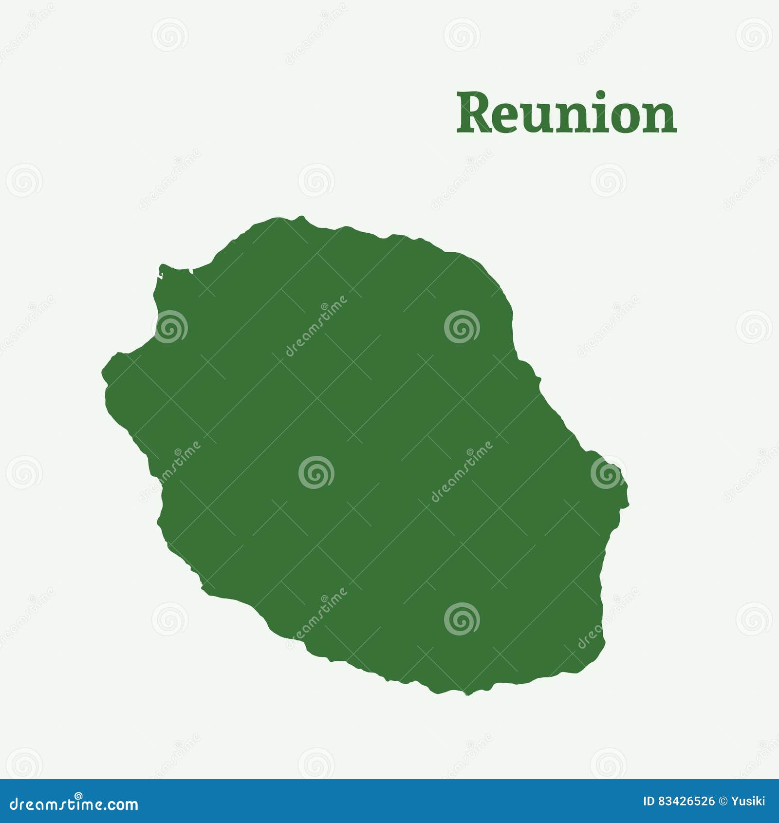Outline map of Reunion. stock illustration. Illustration of concepts ...