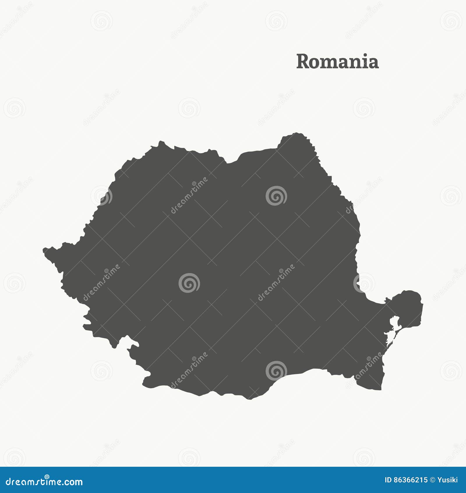 Outline Map Of Romania With The National Flag Stock Image ...