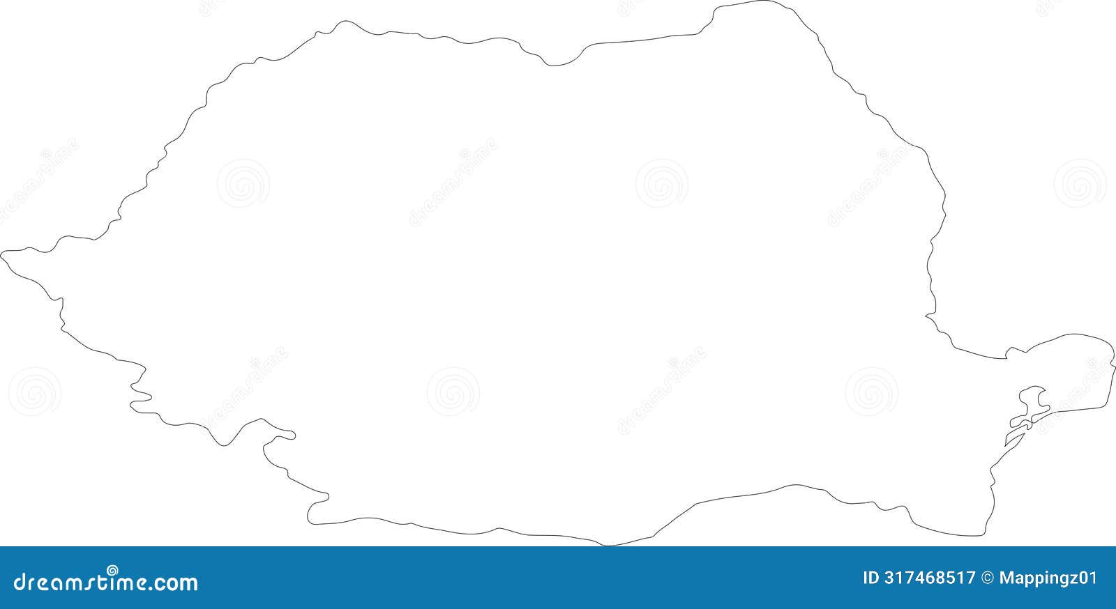 Romania outline map stock illustration. Illustration of area - 317468517