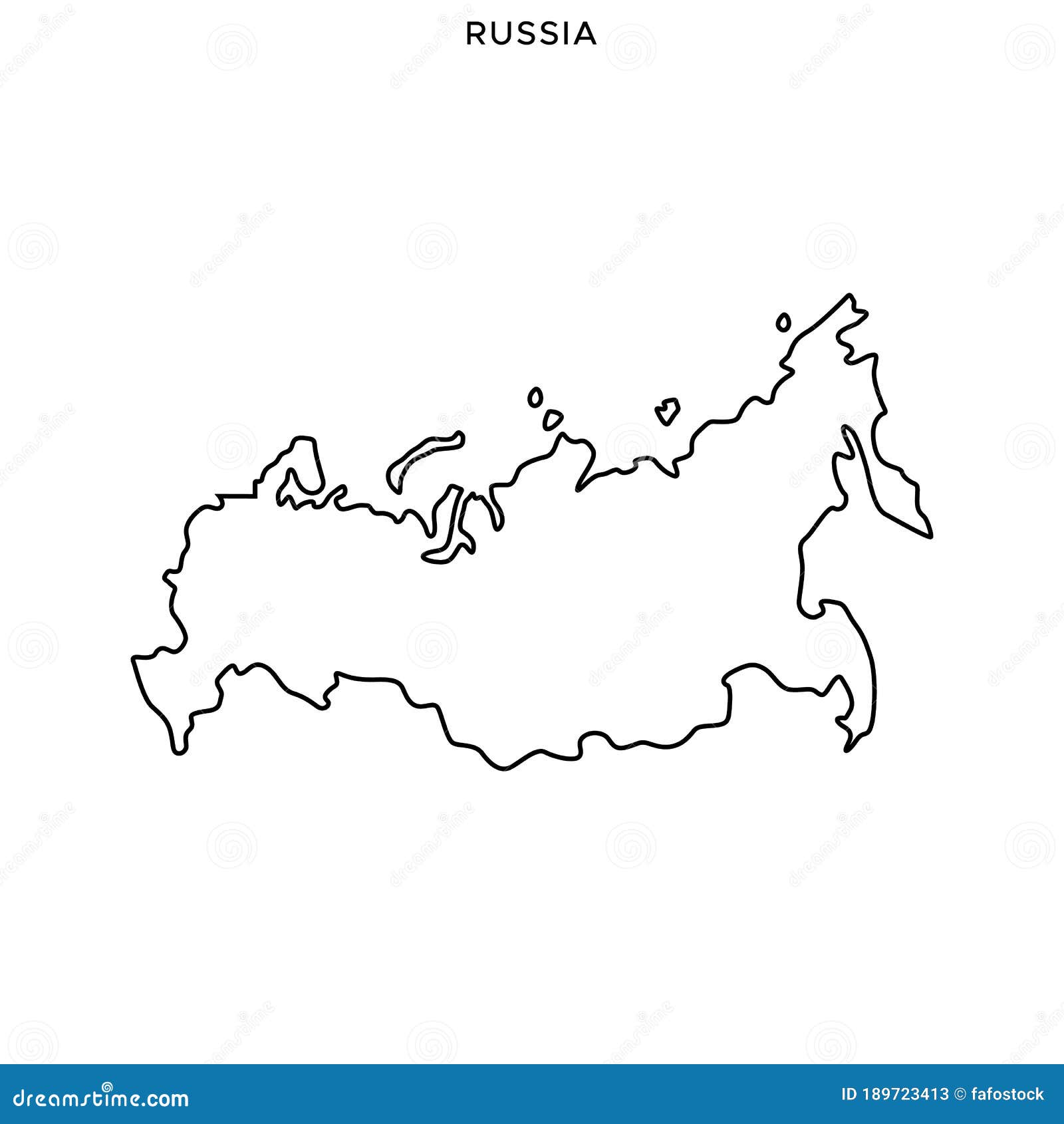 outline map of russia