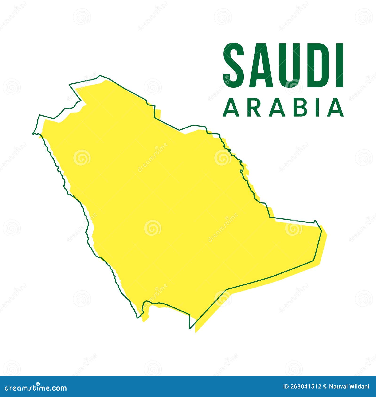 Outline Map of Saudi Arabia Vector Design Template Stock Vector ...