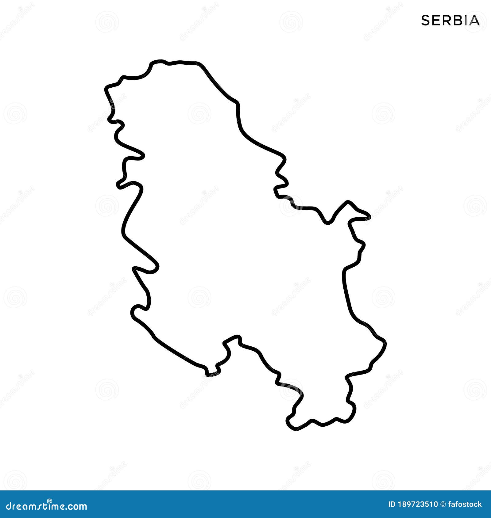 Outline Map of Serbia Vector Design Template. Editable Stroke Stock ...