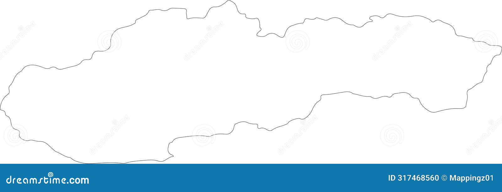 Slovakia outline map stock illustration. Illustration of transparent ...