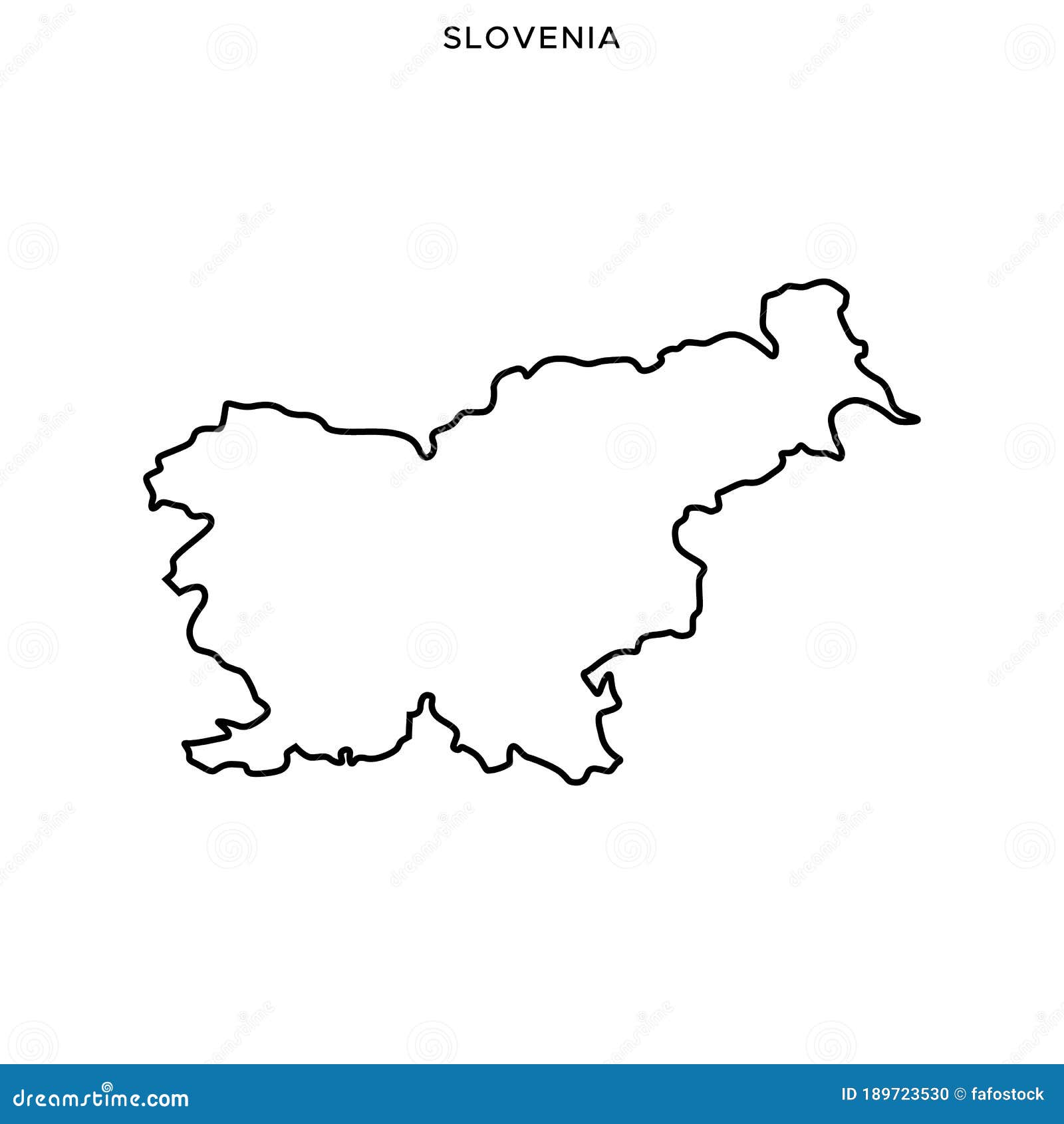 Map Of Slovenia. Vector Illustration. World Map Royalty-Free Cartoon ...