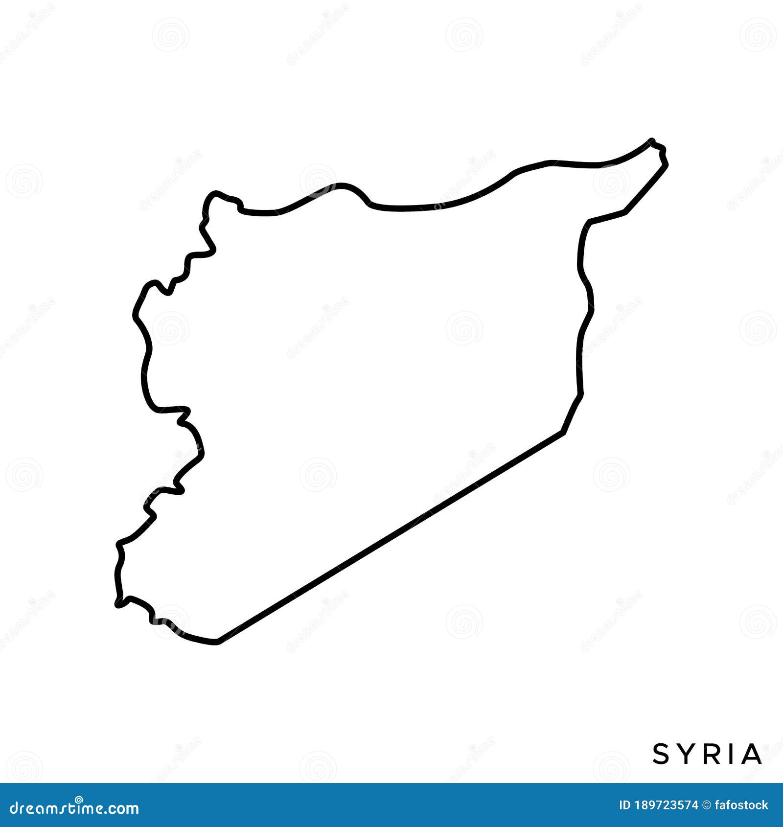 Syria Map Design With 3D Style. Blue Syria Map And National Flag ...