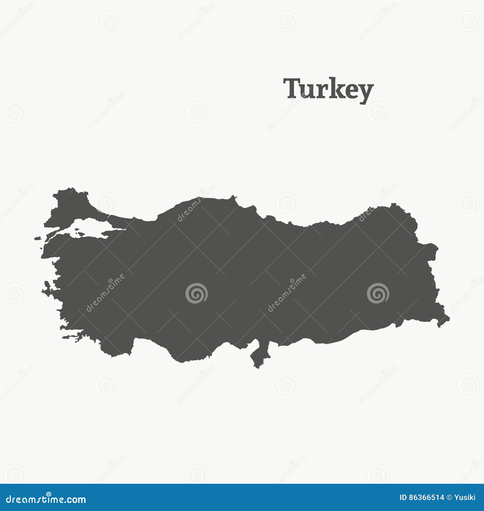 Outline Map of Turkey. Illustration. Stock Illustration - Illustration ...