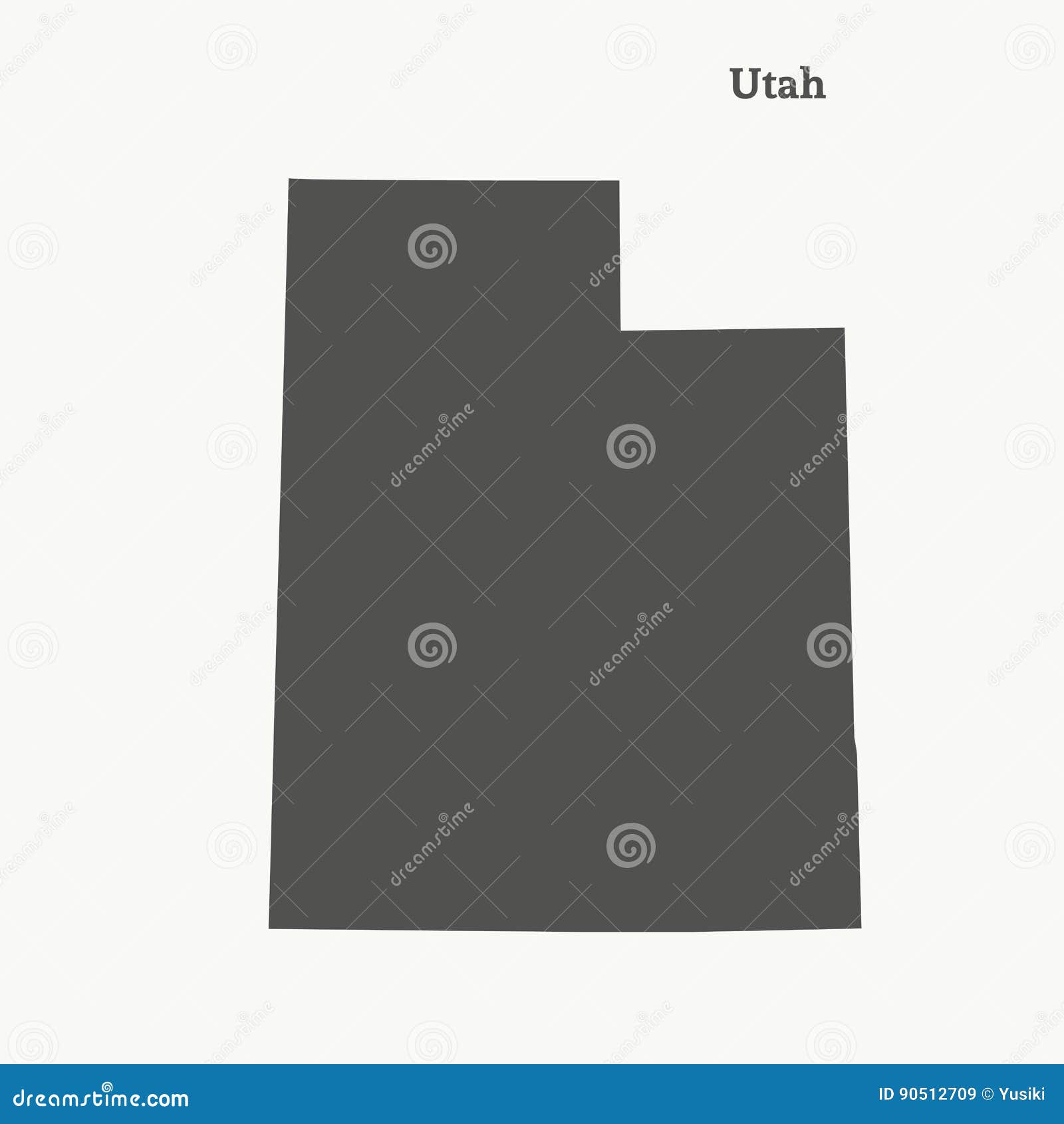 Outline Map of Utah. Illustration. Stock Illustration - Illustration of ...