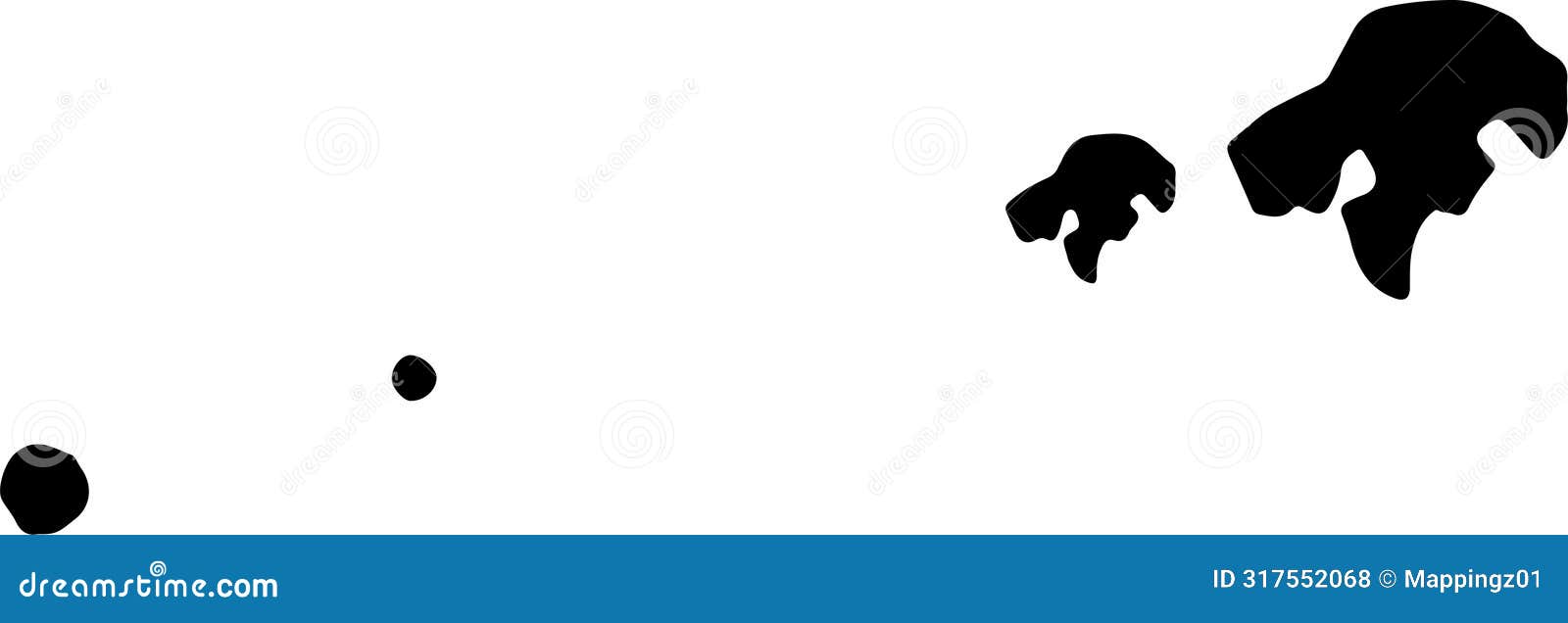 Vava U Tonga Silhouette Map with Transparent Background Stock ...