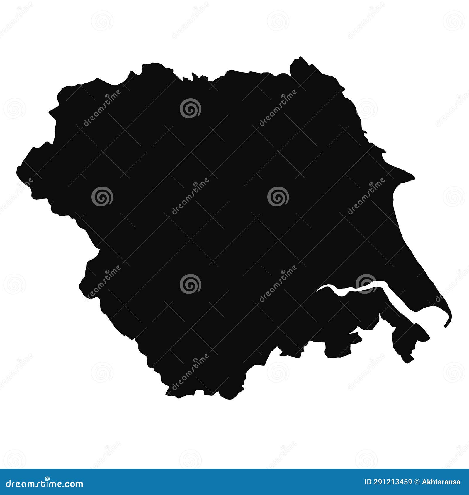 Outline Map of Yorkshire and the Humber is a Region of England, with ...