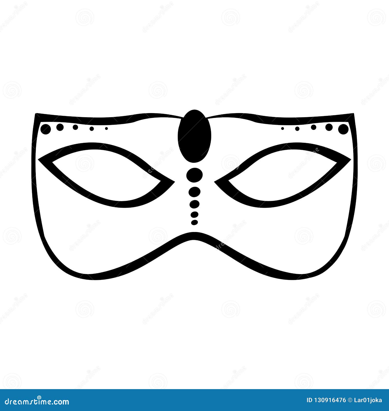 Outline of a Mardi Gras Mask Stock Vector - Illustration of venetian ...