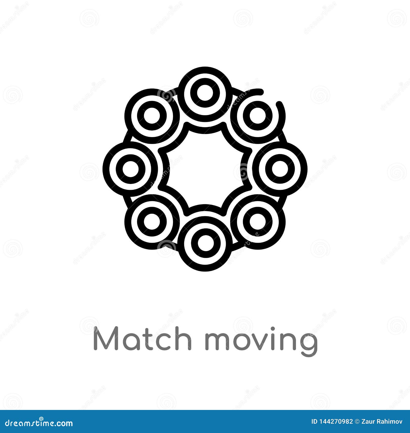 Outline Match Moving Vector Icon. Isolated Black Simple Line Element ...