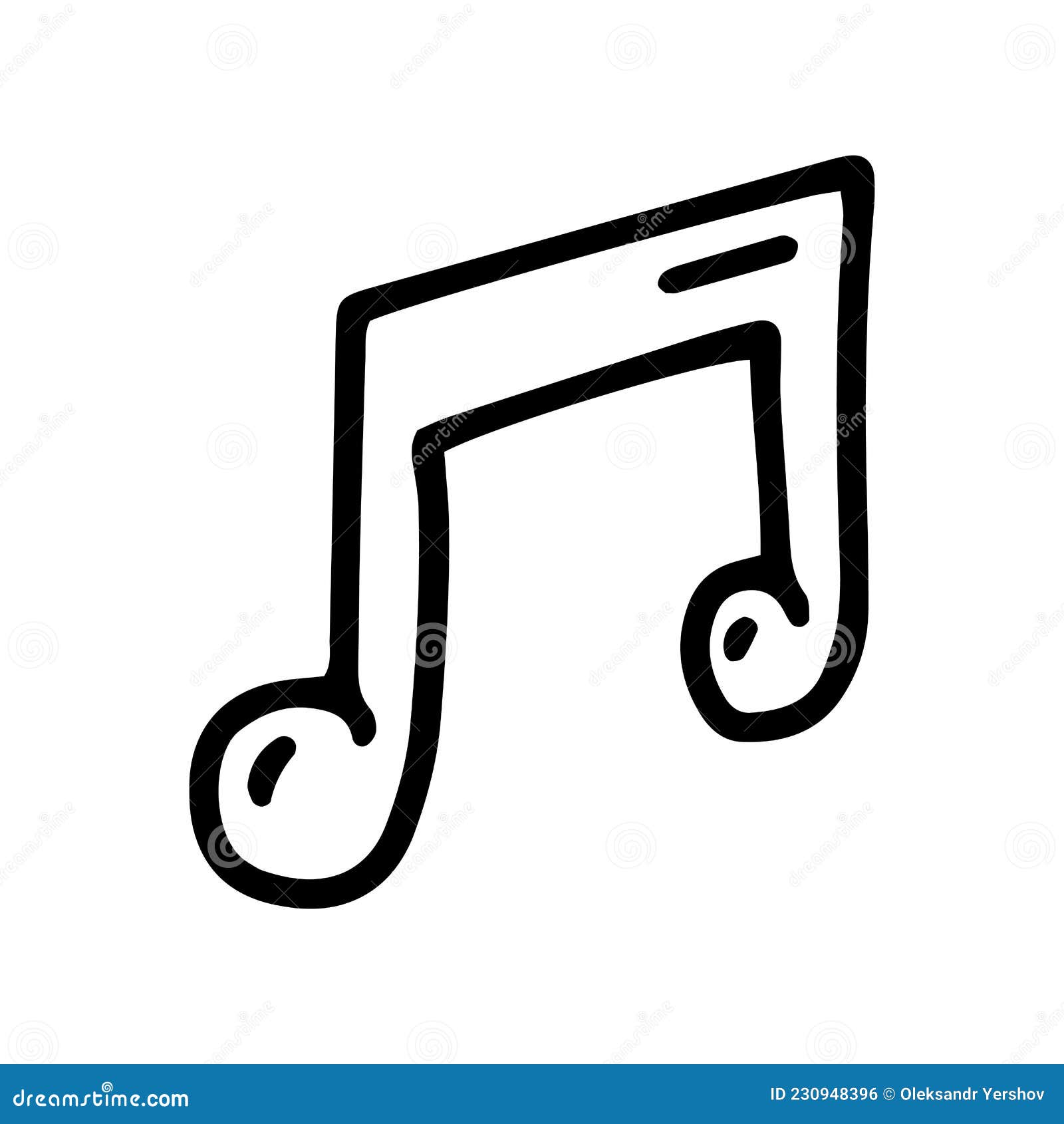 Outline Melody Vector Icon. Isolated Black Simple Line Element ...