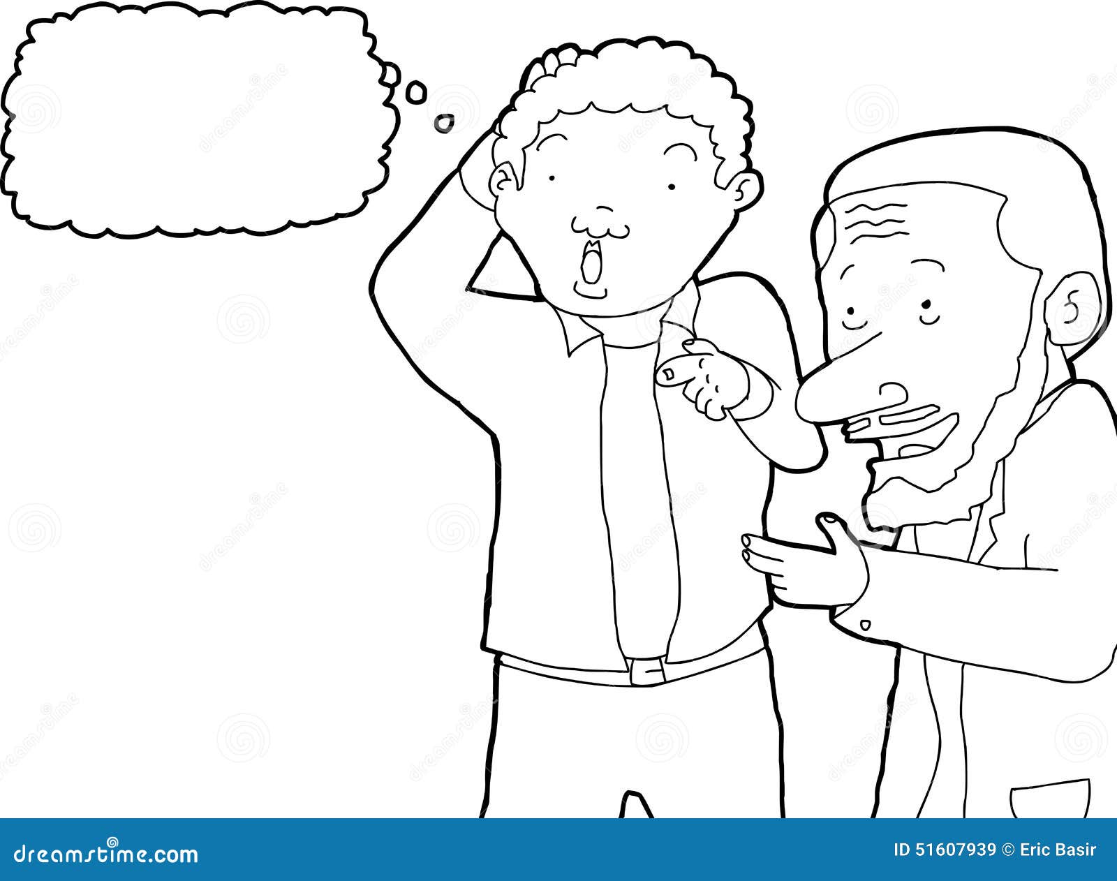 Outline of Men Pointing stock illustration. Illustration of male - 51607939