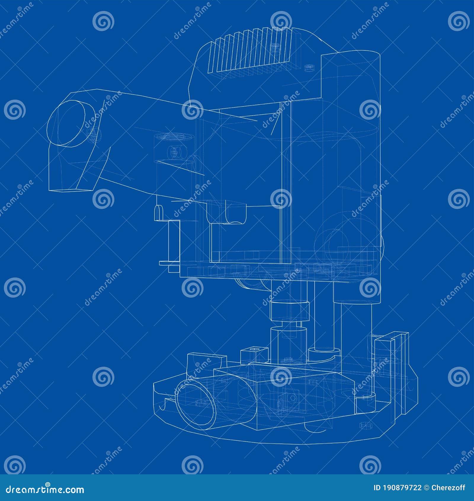 Outline milling machine stock illustration. Illustration of board ...