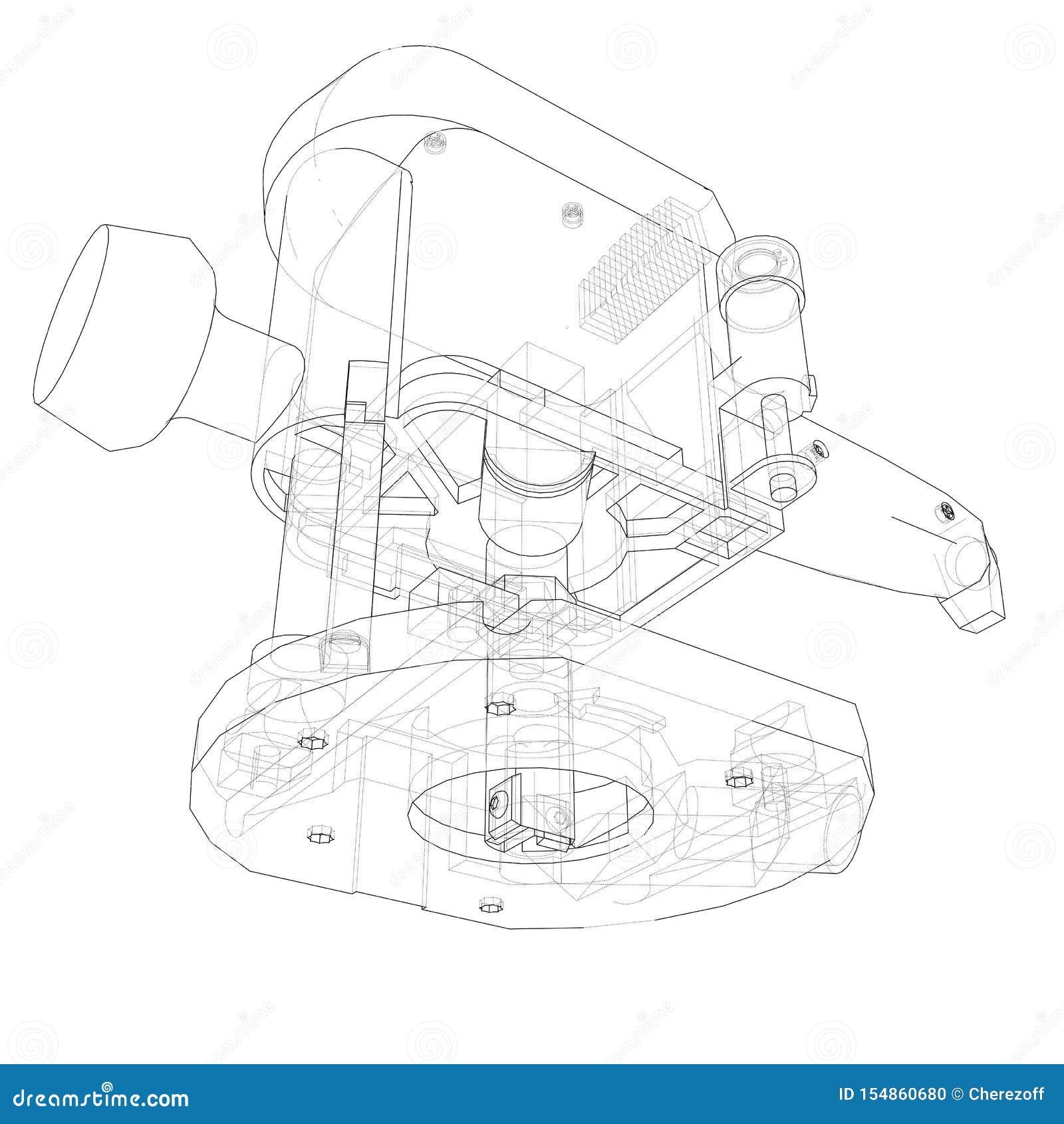 Outline Milling Machine. Vector Stock Vector - Illustration of graphic ...