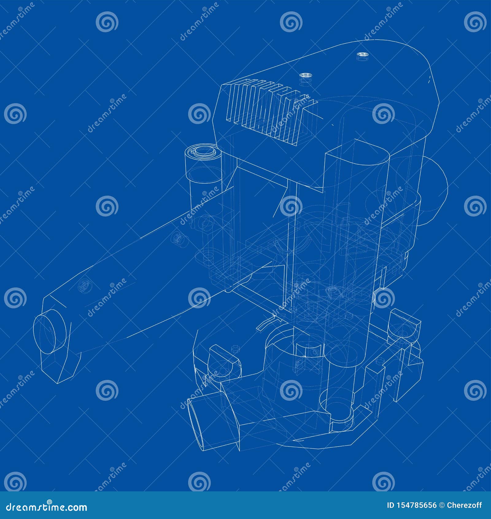Outline Milling Machine. Vector Stock Vector - Illustration of design ...