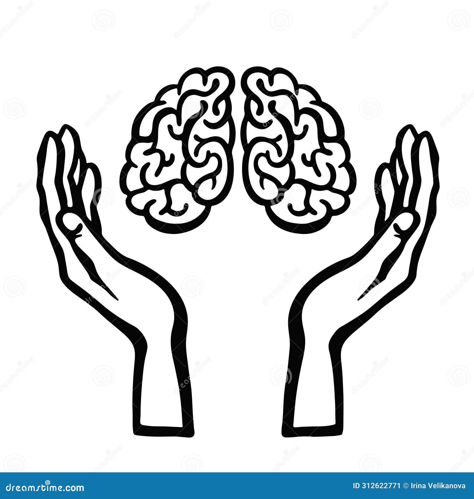 Outline Mind Vector Icon. Isolated Black Simple Line Element ...