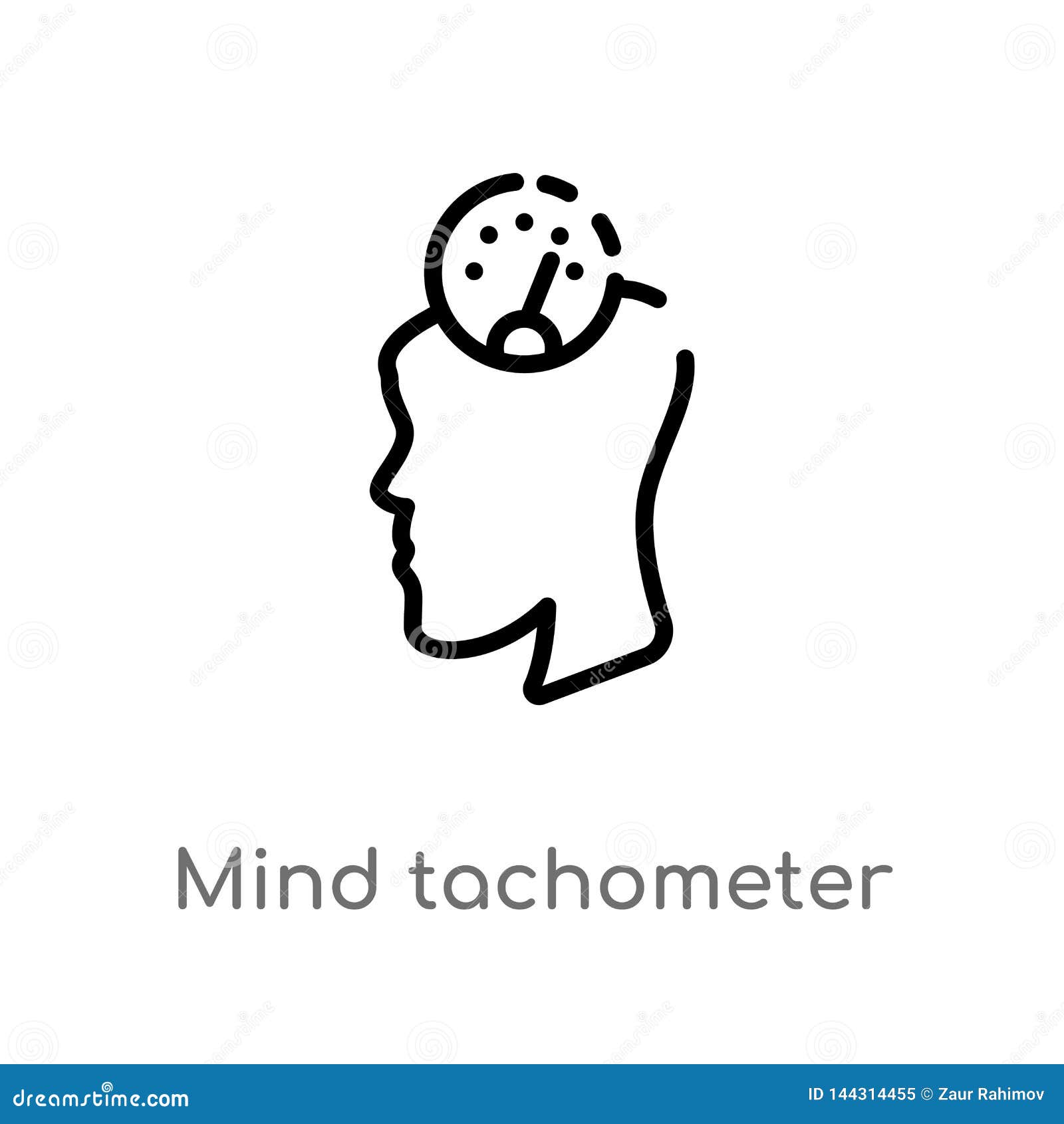 Outline Mind Vector Icon. Isolated Black Simple Line Element ...