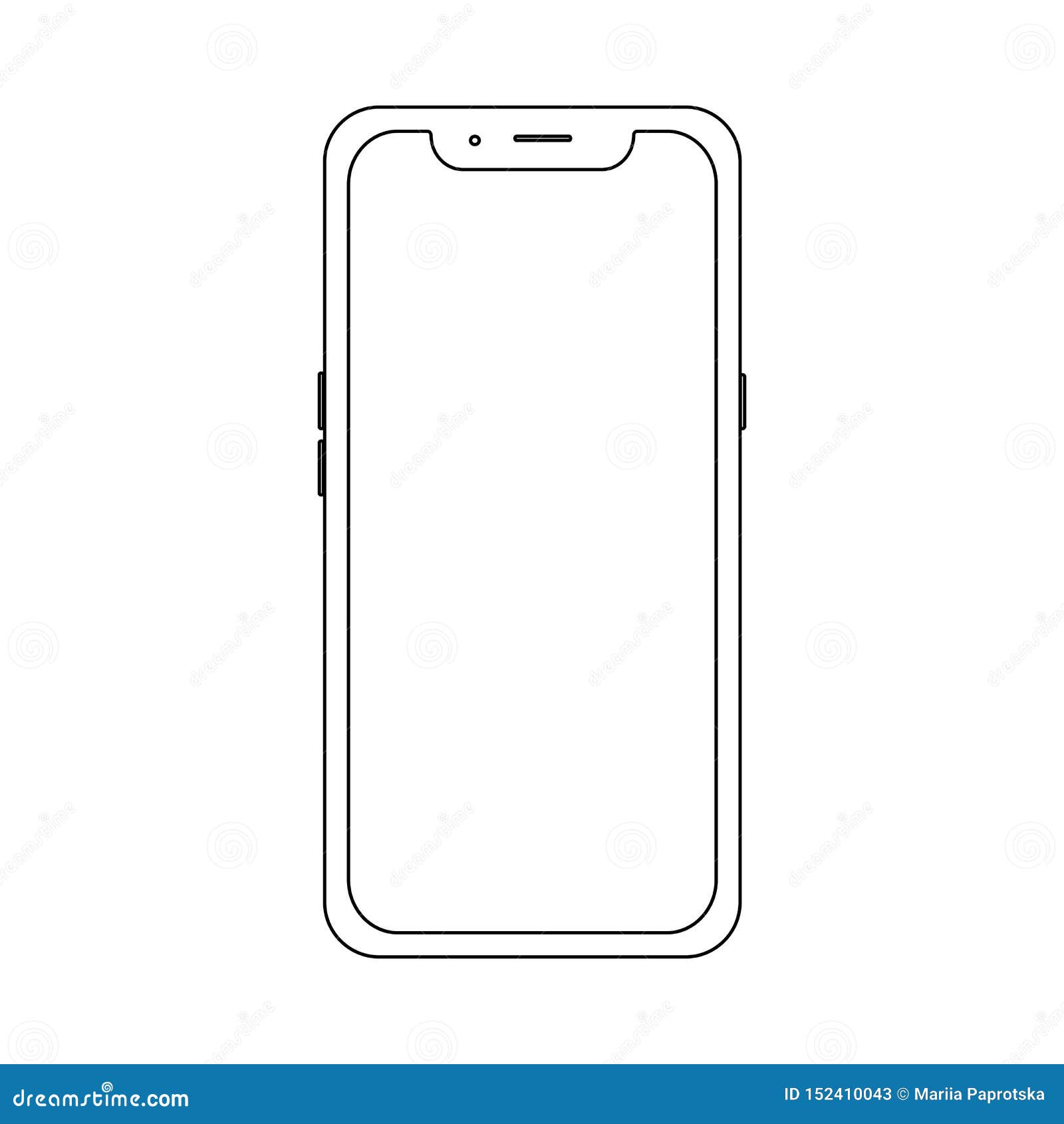 Outline of Modern Phone . Stock Vector Illustration for Web Element ...
