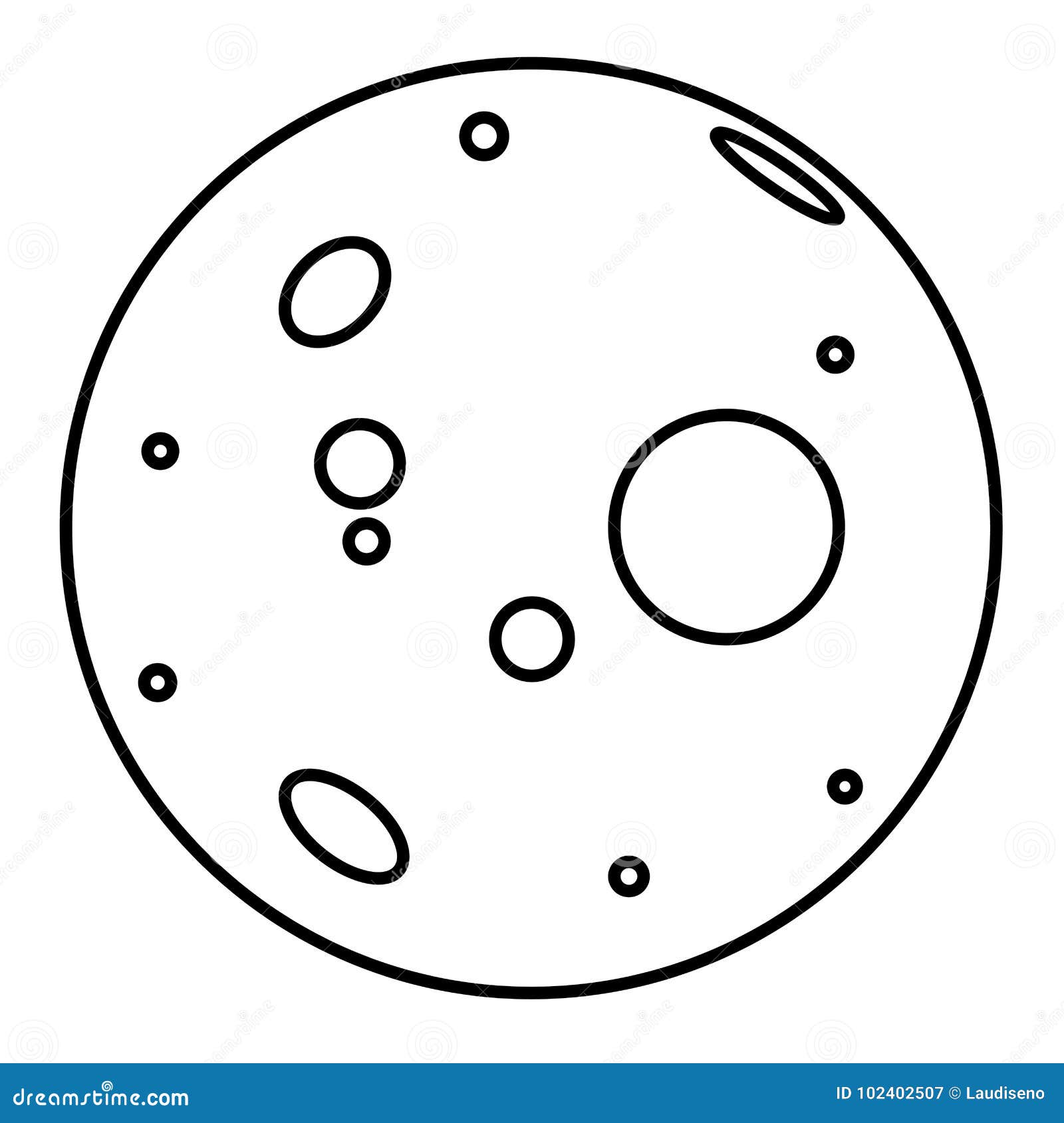 Outline of a moon stock vector. Illustration of forecast - 102402507