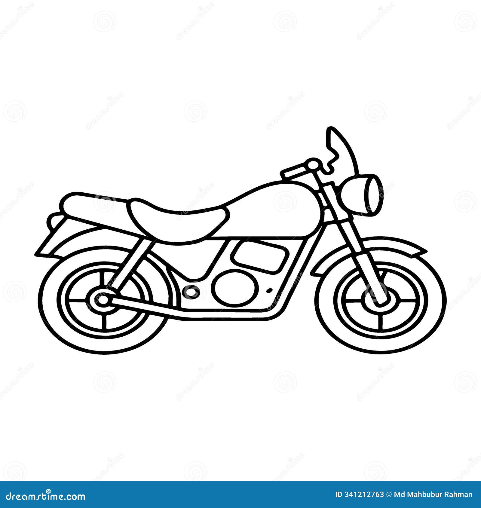Outline Motorcycle Vector Art for Graphic Projects Stock Illustration ...