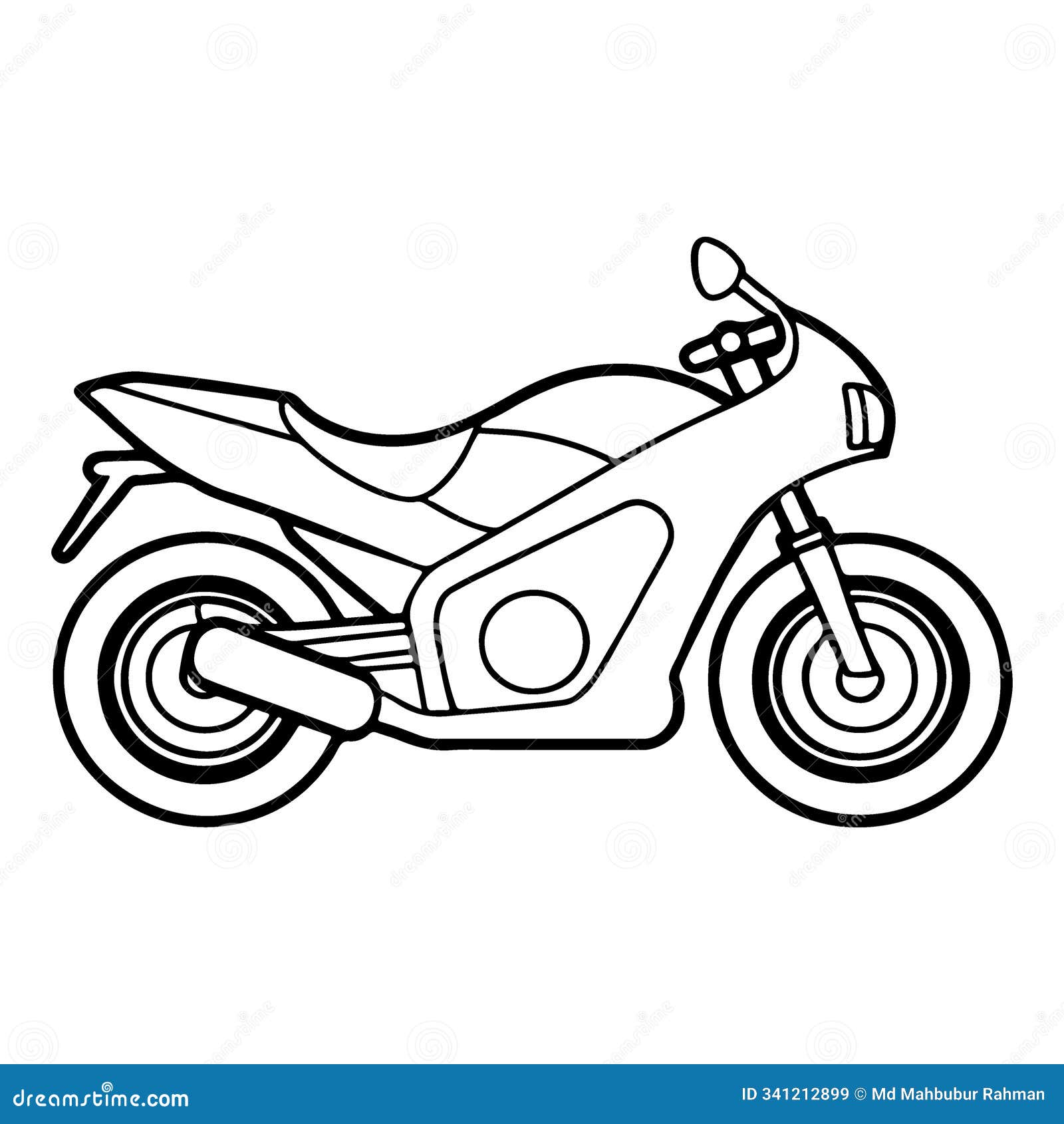 Outline Motorcycle Vector Art for Graphic Projects Stock Illustration ...