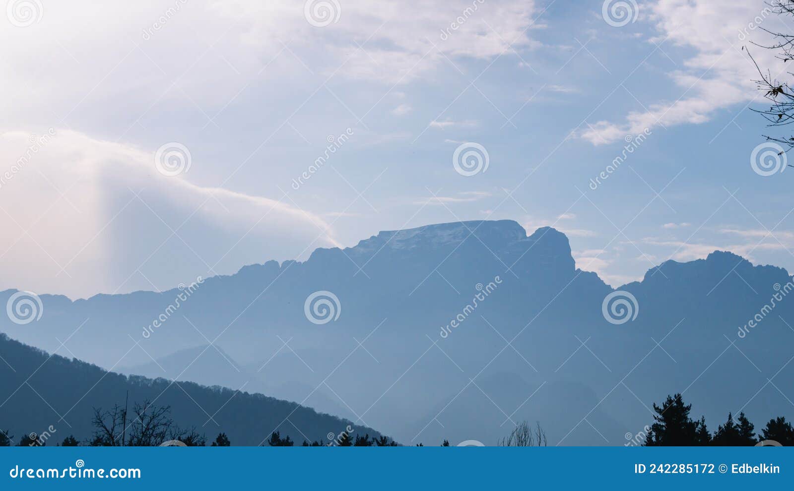 The Outline of a Mountain with the Profile of a Human Body Stock Photo ...
