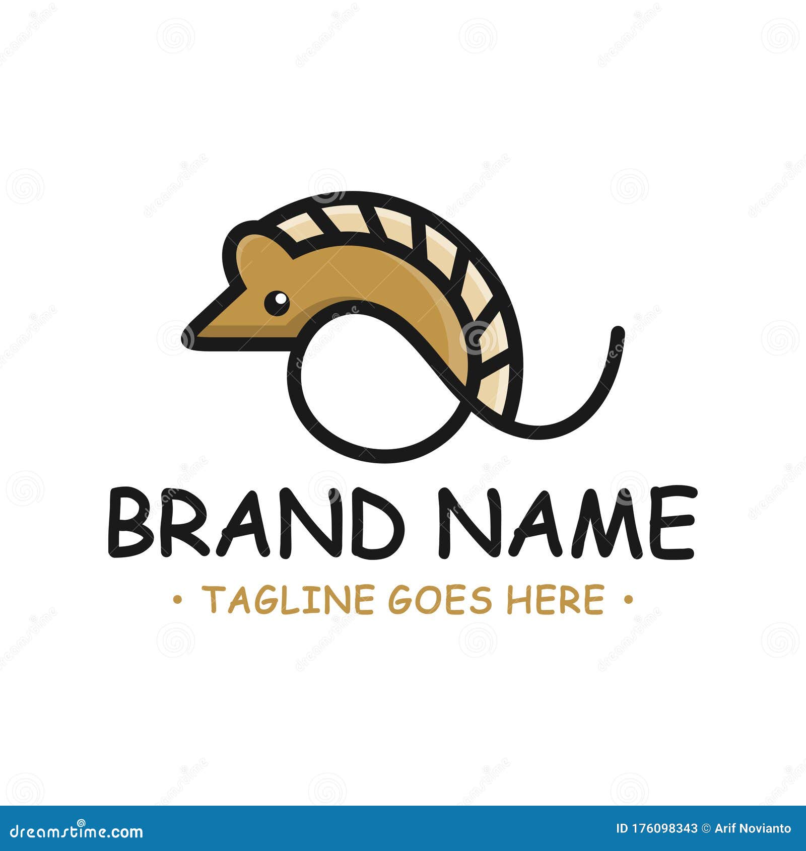 Outline mouse animal logo stock illustration. Illustration of cute ...