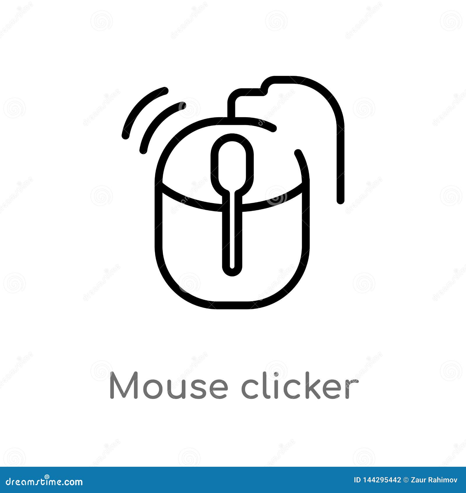 Mouse Clicker Vector Icon On White Background. Flat Vector Mouse ...
