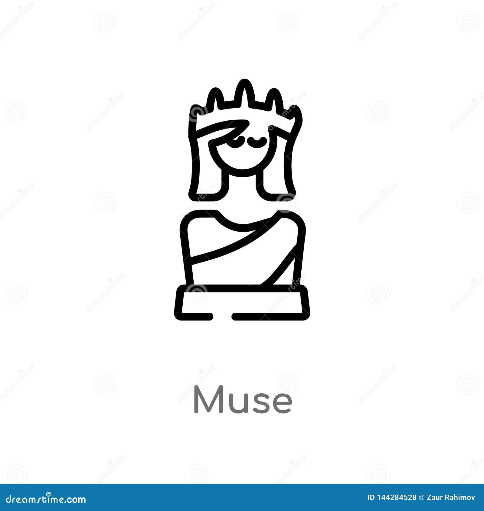 Muse Vector Icon Isolated On Transparent Background, Linear Muse ...