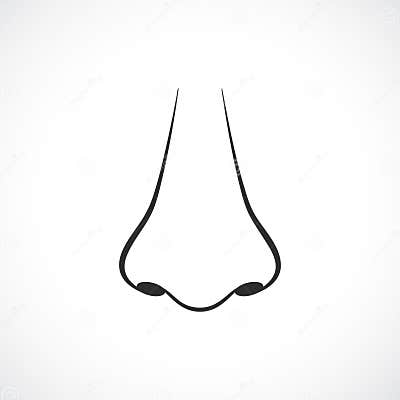 Outline nose vector icon stock vector. Illustration of nose - 85211768