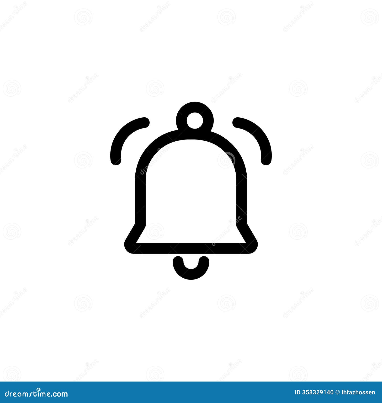 Outline Notification Bell Icon. Bell Button. Notify Icon. Stock Vector ...