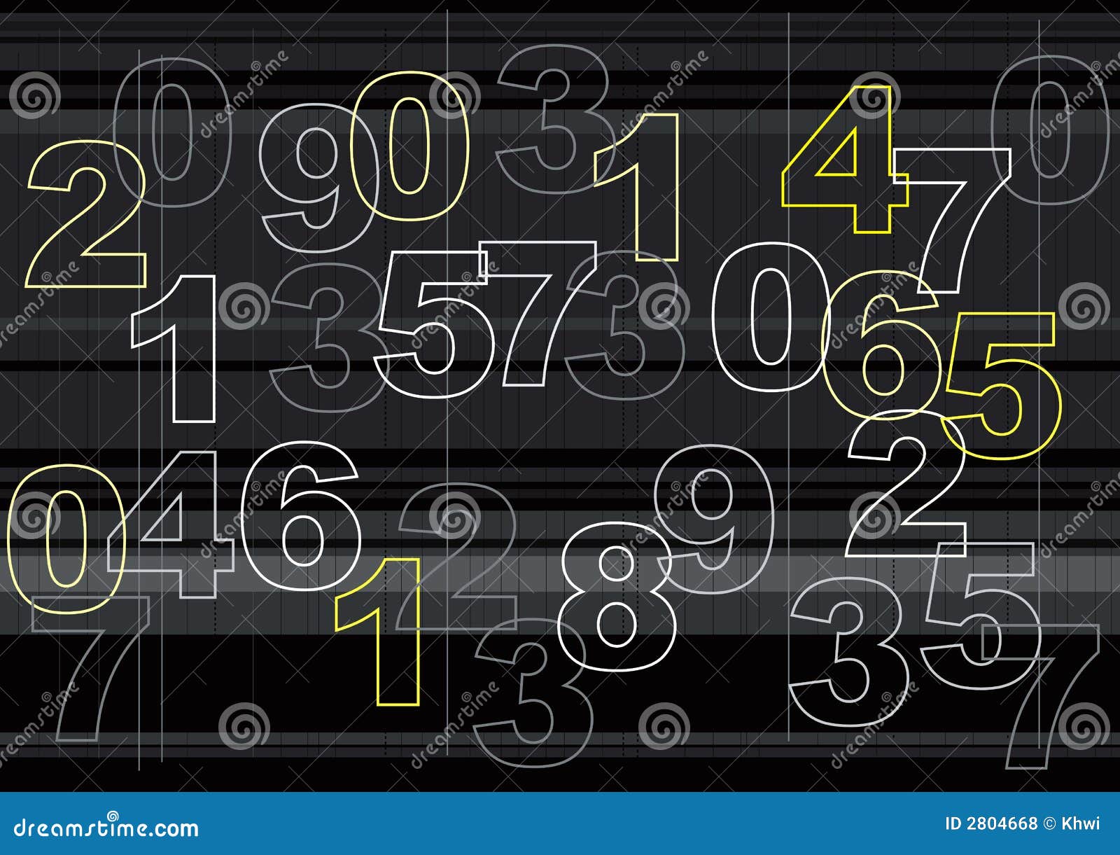 Outline of Numbers stock vector. Illustration of random - 2804668