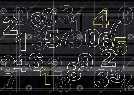 Outline of Numbers stock vector. Illustration of random - 2804668