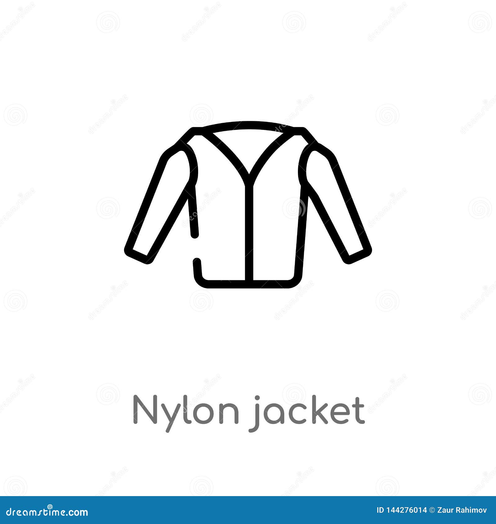 Nylon Jacket Icon On White Background. Simple Element Illustration From ...
