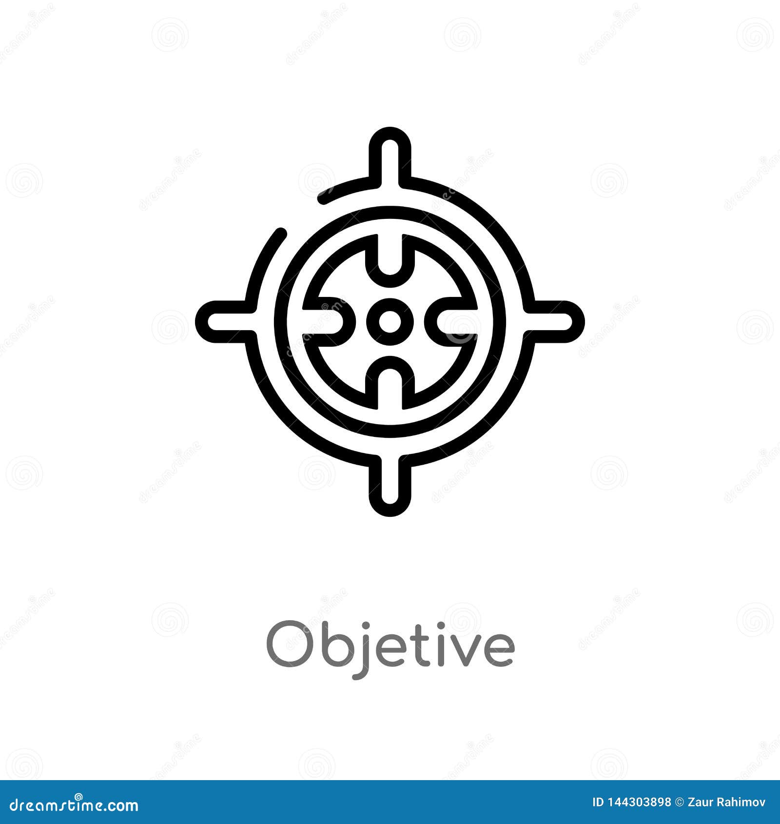 Objetive Icon In Trendy Design Style. Objetive Icon Isolated On White ...