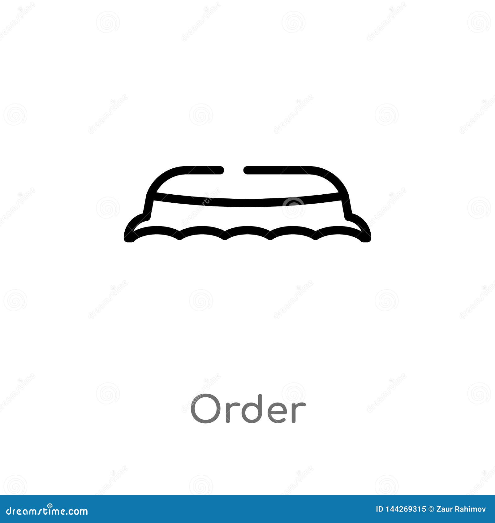 Outline Order Vector Icon. Isolated Black Simple Line Element ...