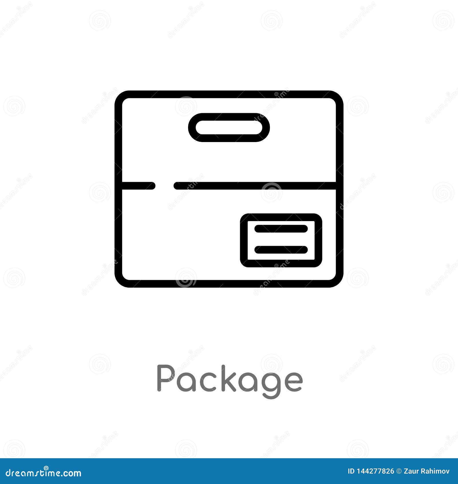 Outline Package Vector Icon. Isolated Black Simple Line Element ...