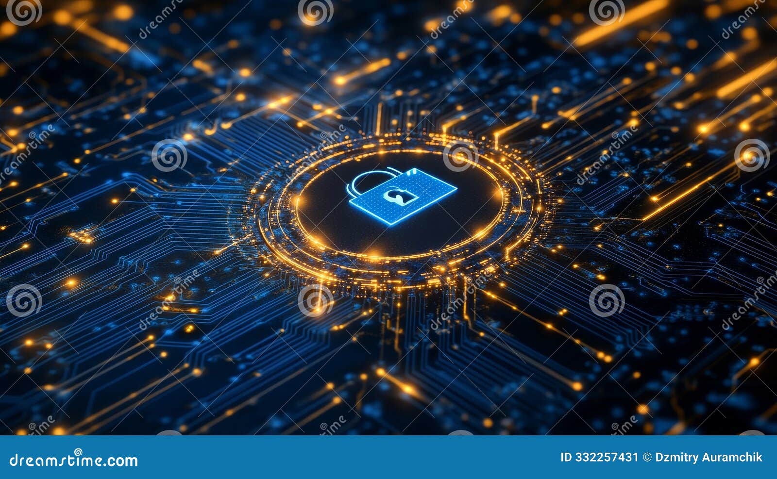 An Outline of a Padlock with a Keyhole in Our Idea of Cyber Data ...
