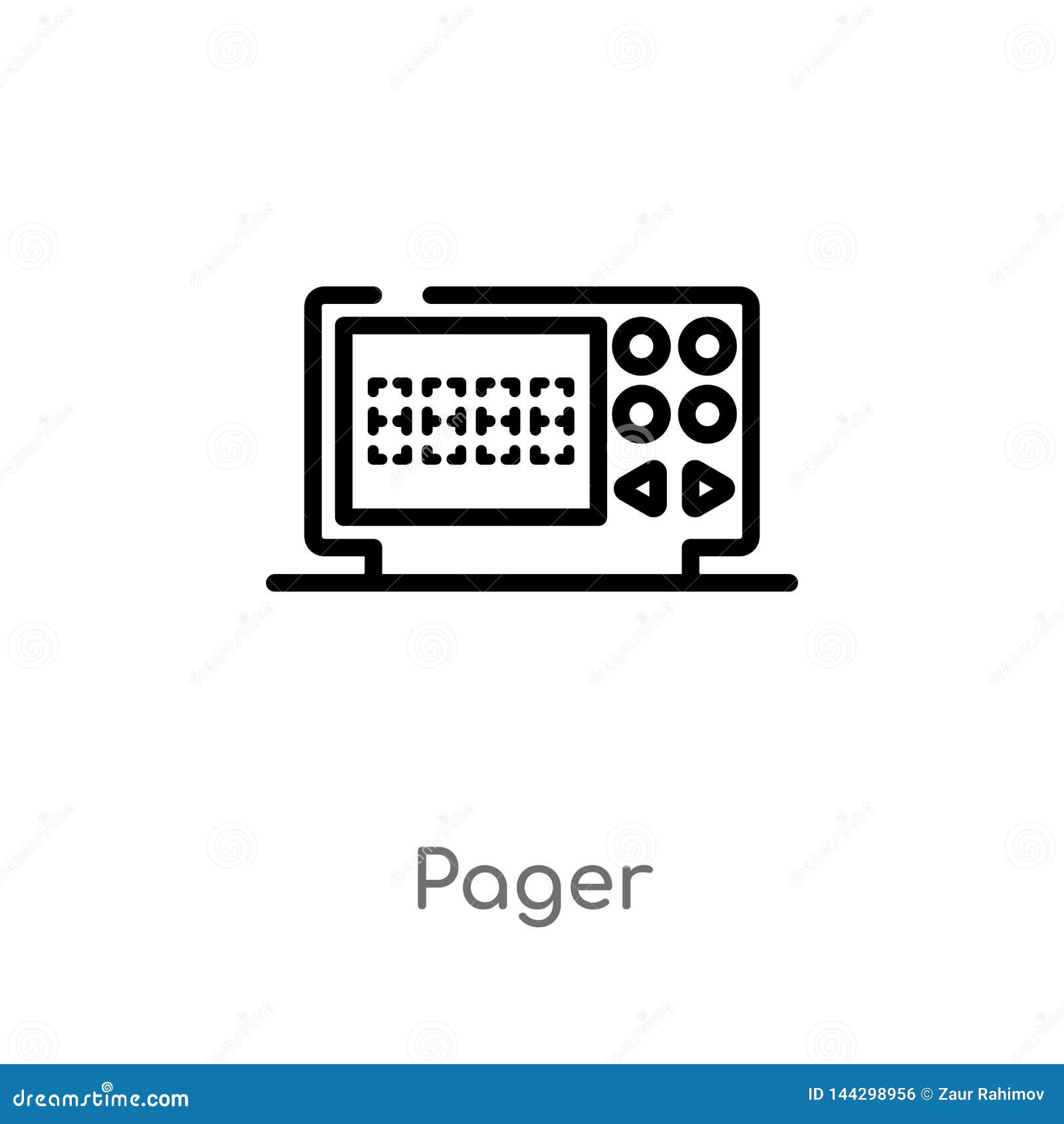 Pager Vector Icon On White Background. Flat Vector Pager Icon Symbol ...