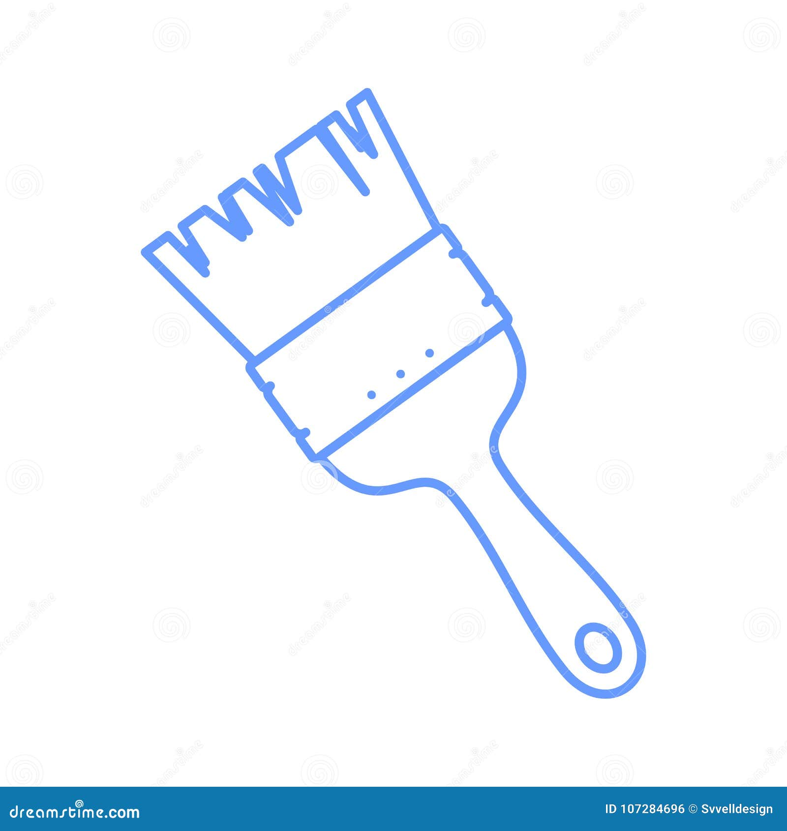 Outline Paintbrush Drawing Object Vector Illustration Graphic Stock ...