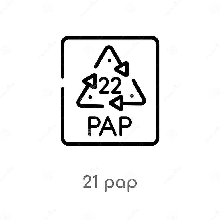 Outline 21 Pap Vector Icon. Isolated Black Simple Line Element ...