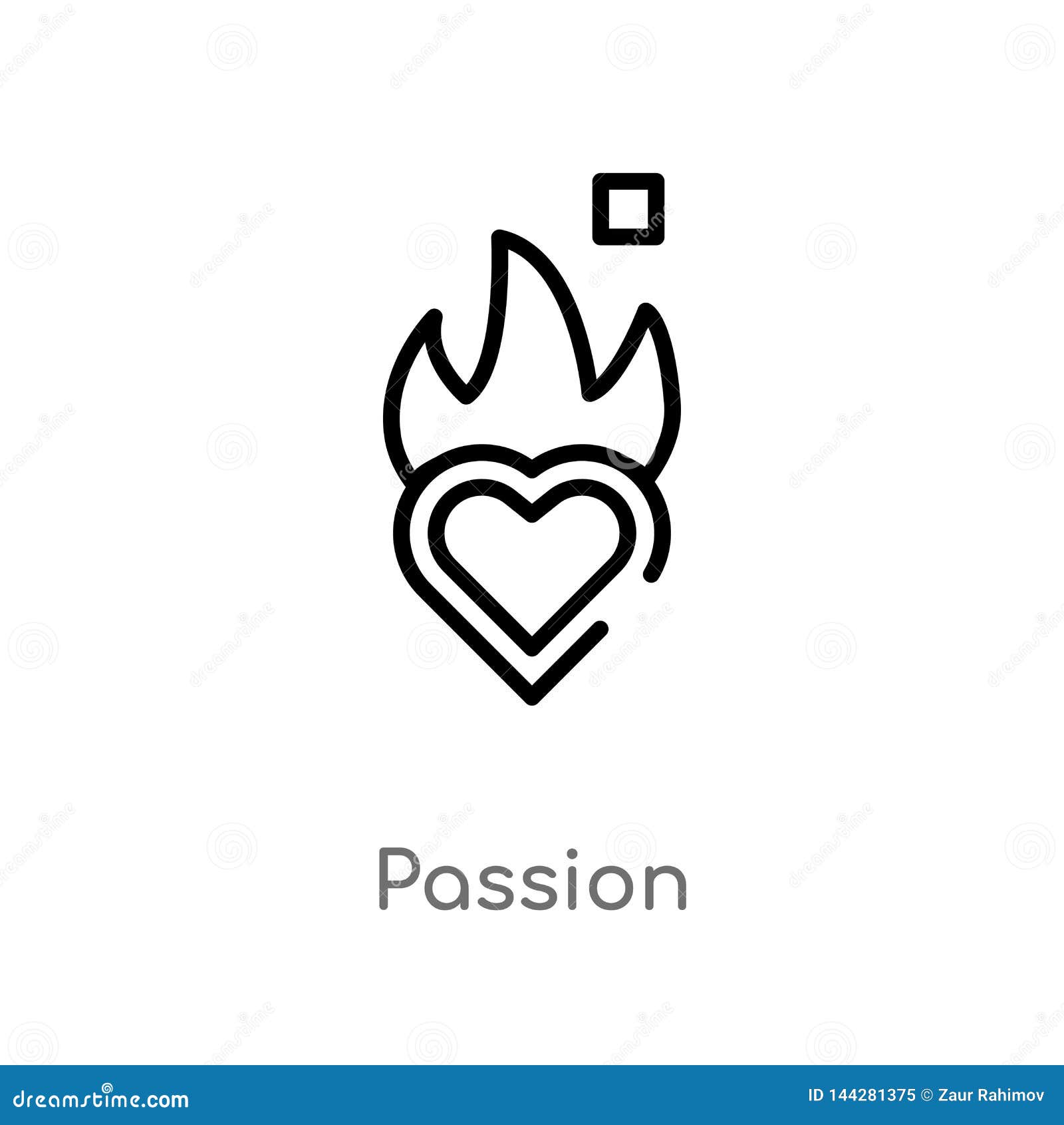Outline Passion Vector Icon. Isolated Black Simple Line Element ...