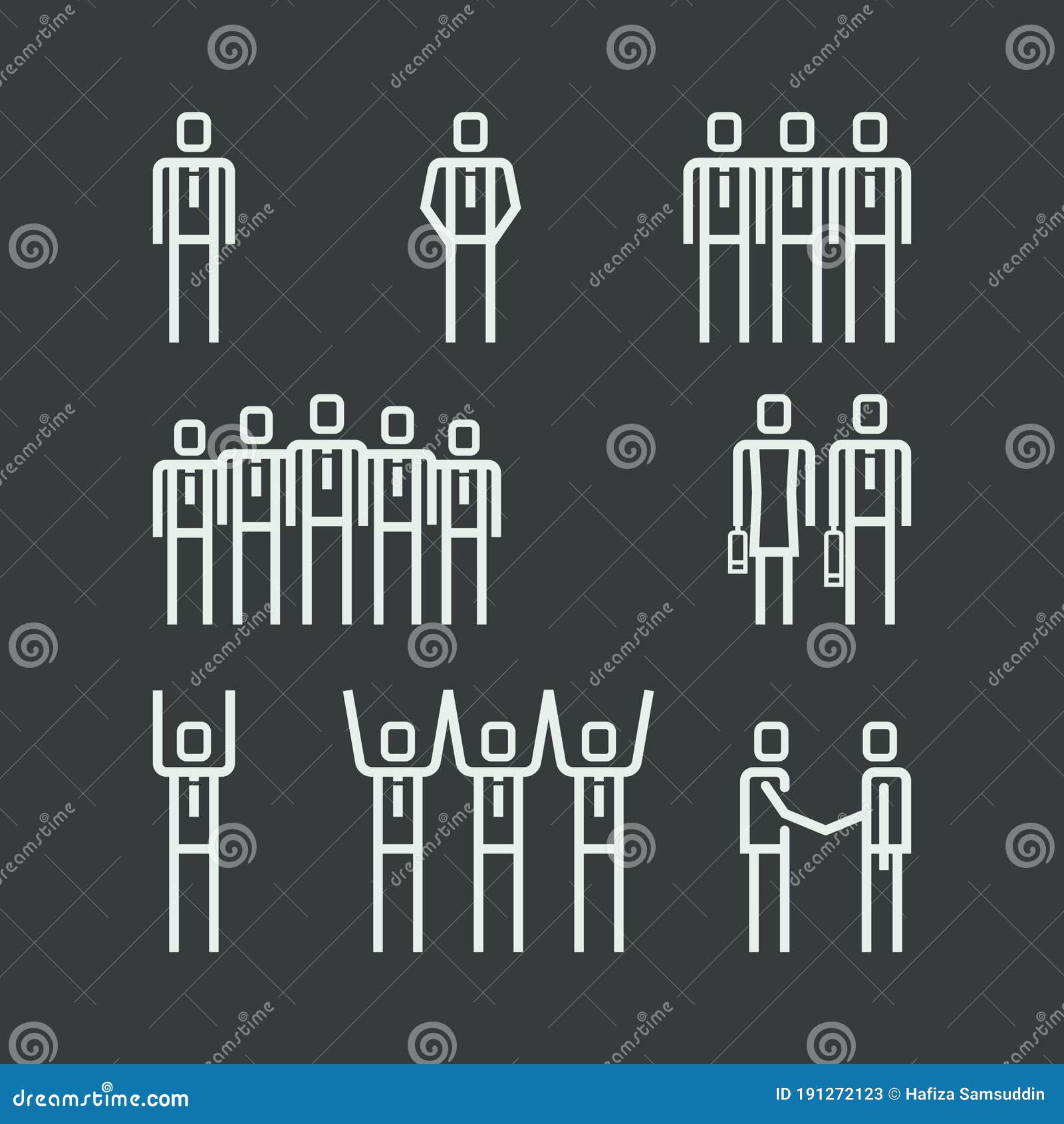 Outline of People. Vector Illustration Decorative Design Stock Vector ...