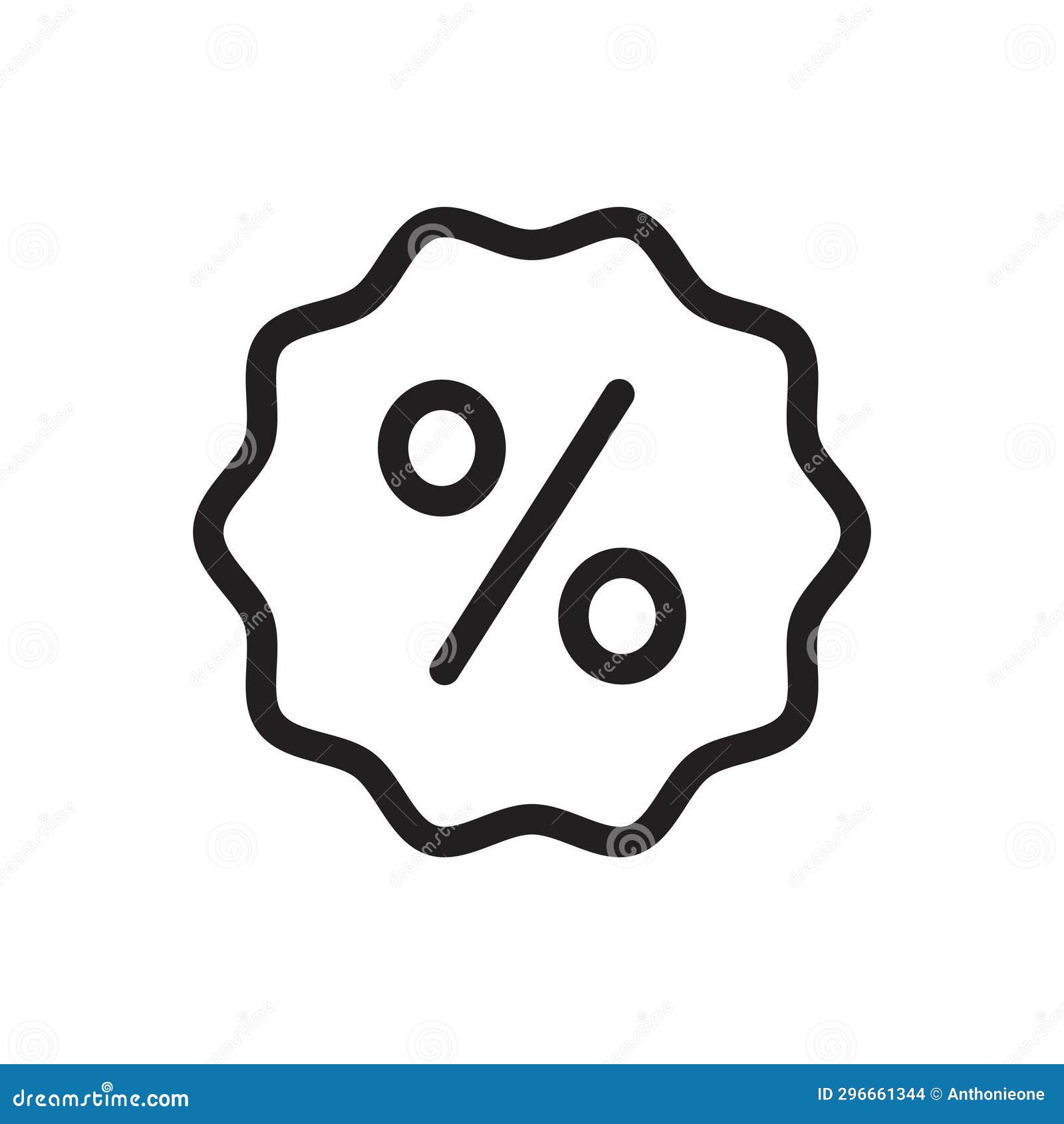 Outline Percentage Icon in Flat Style Isolated Vector Illustration ...