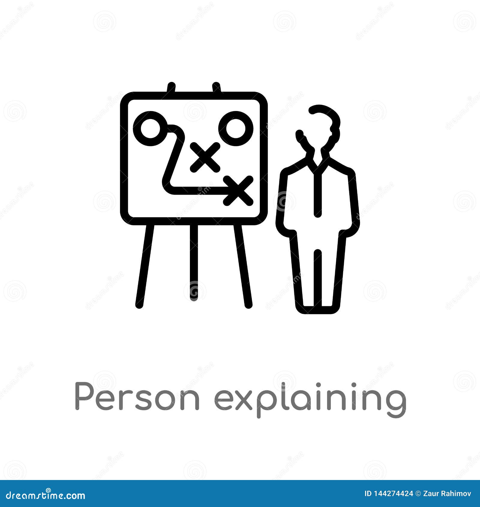 Person Explaining Strategy Transparent Icon. Person Explaining S Vector ...