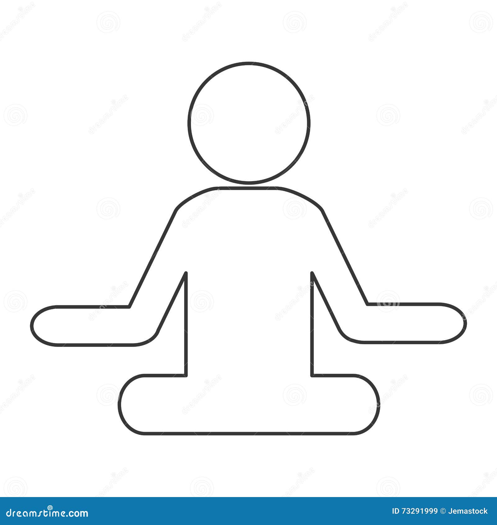 Outline person meditating stock image. Image of body - 73291999