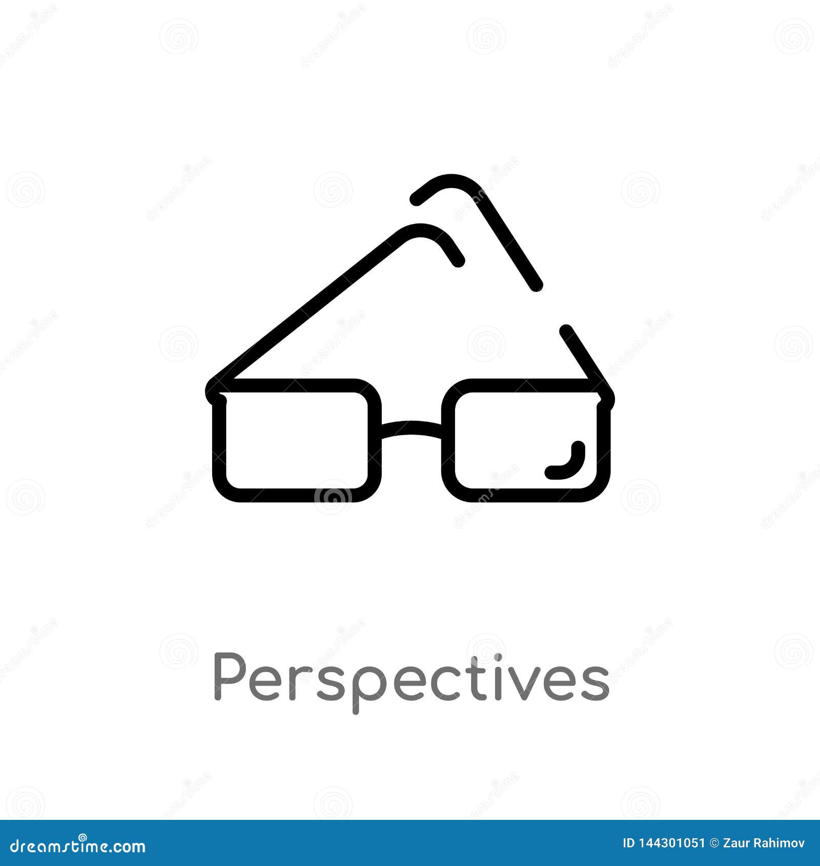 Outline Perspectives Vector Icon. Isolated Black Simple Line Element ...