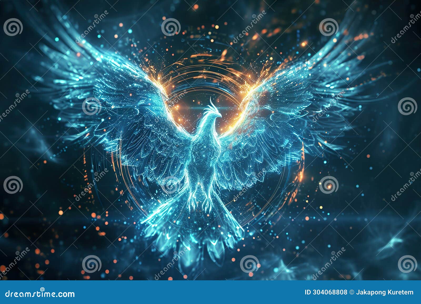 The Outline of a Phoenix, Showcase Interface Cosmic Background Stock ...
