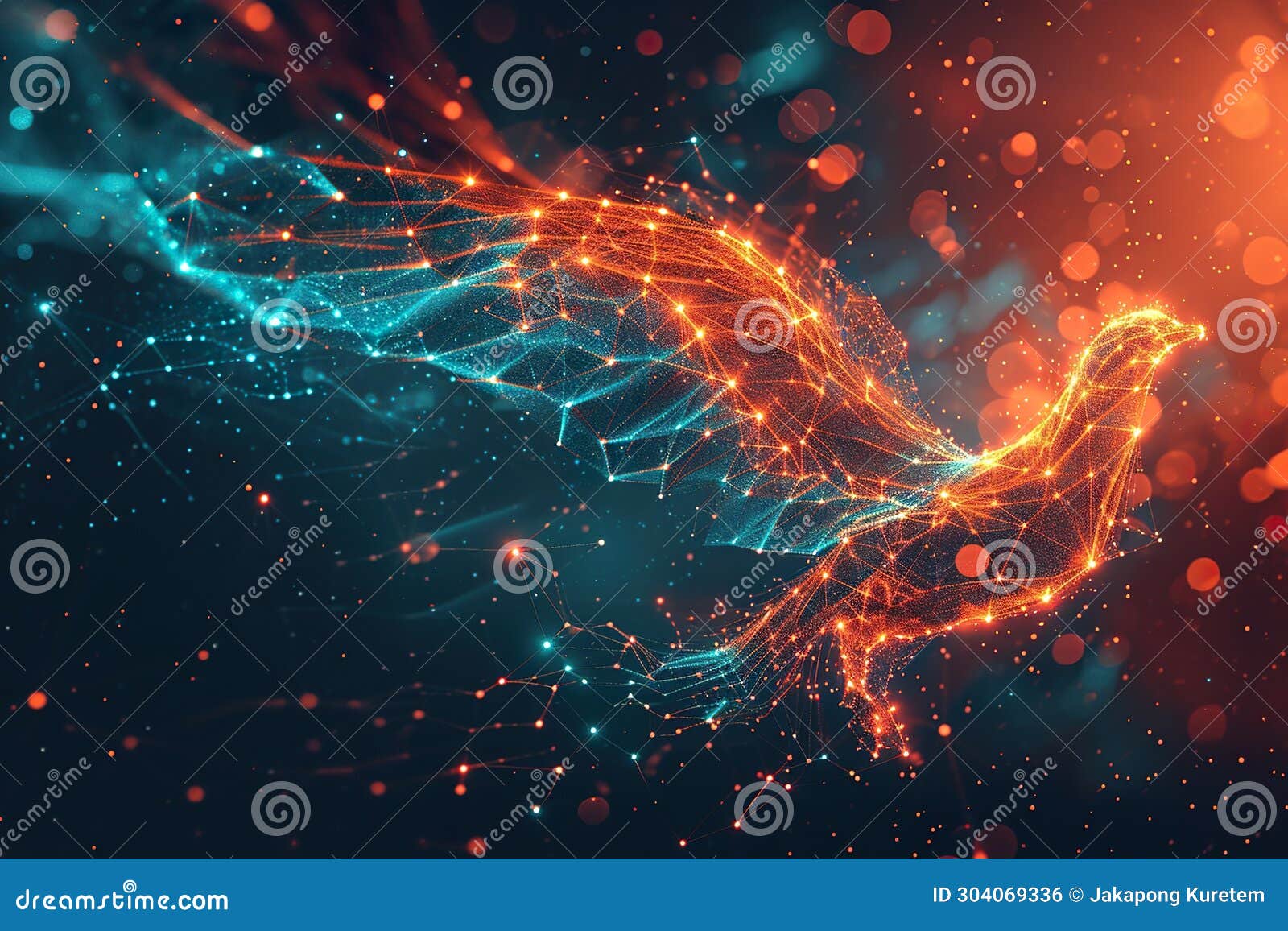 The Outline of a Phoenix, Showcase Interface Cosmic Background Stock ...